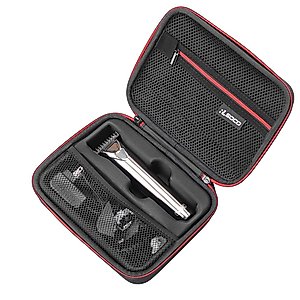 RLSOCO Hard Case for Wahl USA Stainless Steel Lithium Ion 2.0+ Beard Trimmer/2.0+ Slate Beard Trimmer/Cordless Beard Trimmer for Men, Storage Case for Wahl Model 9864SS/9864/9818A (Case Only)