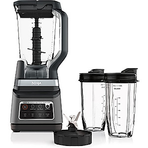 Ninja BN751 Professional Plus DUO Bender, 1400 Peak Watts, 3 Auto-IQ Programs for Smoothies, Frozen Drinks & Nutrient Extractions, 72-oz. Total Crushing Pitcher & (2) 24 oz. To-Go Cups, Dark Grey