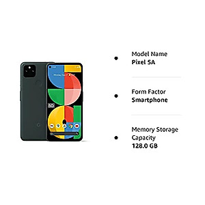 Google Pixel 5A 5G 6GB RAM/128GB ROM, 6-Inches Display SmartPhone - Black (Renewed)