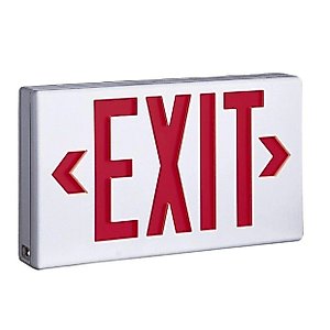 Sure-Lites LPX7 LED Exit, Red and Green Letter Lamping, Self-powered, 120/277 VAC, Dial Controls, Celling or Wall Mount