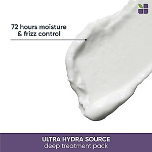 Biolage Ultra Hydra Source Deep Treatment Pack | Leave-In Hair Mask | Conditions, Softens & Restores Hair | For Very Dry Hair | Paraben-Free | Vegan | Cruelty Free | 10.1 Fl. Oz