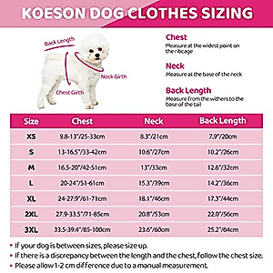 KOESON Dog Recovery Suit, Spay Suit for Female Dogs with Pee Hole Pet Surgical Recovery Suit Dog Cone Alternative, Dog Surgery Recovery Suit Anti Licking Pet Bodysuit for Abdominal Wound Balloon S