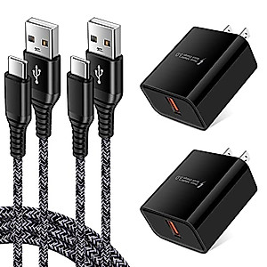 Adaptive Fast Charger Android Charger with 3ft USB Type C Cable Fast Charging for Samsung Galaxy A14 A13 5G A53 A52 A32 A12 A04S A03S S23 S22 S21 FE S20+ A11 A21 A10E Note 20 Ultra, Moto G Pure/Stylus