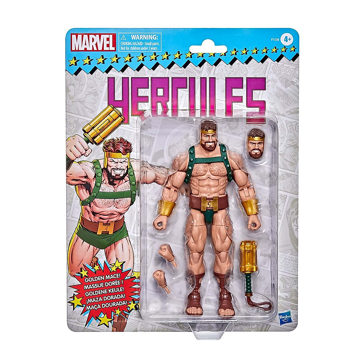 Classic Marvel Legends Hercules 6-Inch Action Figure, Multicolor, Standard size (F1138)