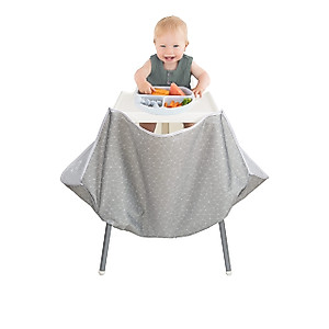 Splat Mat Under High Chair Food & Mess Catcher (Light Green)