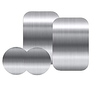 3M Adhesive Phone Magnet,4 Piece Magnet for Phone Case,Metal Plate for Phone Magnet,Magnet for Phone,Plate Phone Magnet Plate for Car Very Thin Metal Plates for Phone and Tablet S-07N(Silver)