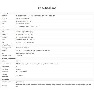 Waveshare SIM7600G-H-PCIE SIMCom Original 4G LTE Cat-4 Module Global Coverage with GNSS Support Mini-PCIe Connector LTE-TDD LTE-FDD HSPA+ GSM GPRS Edge
