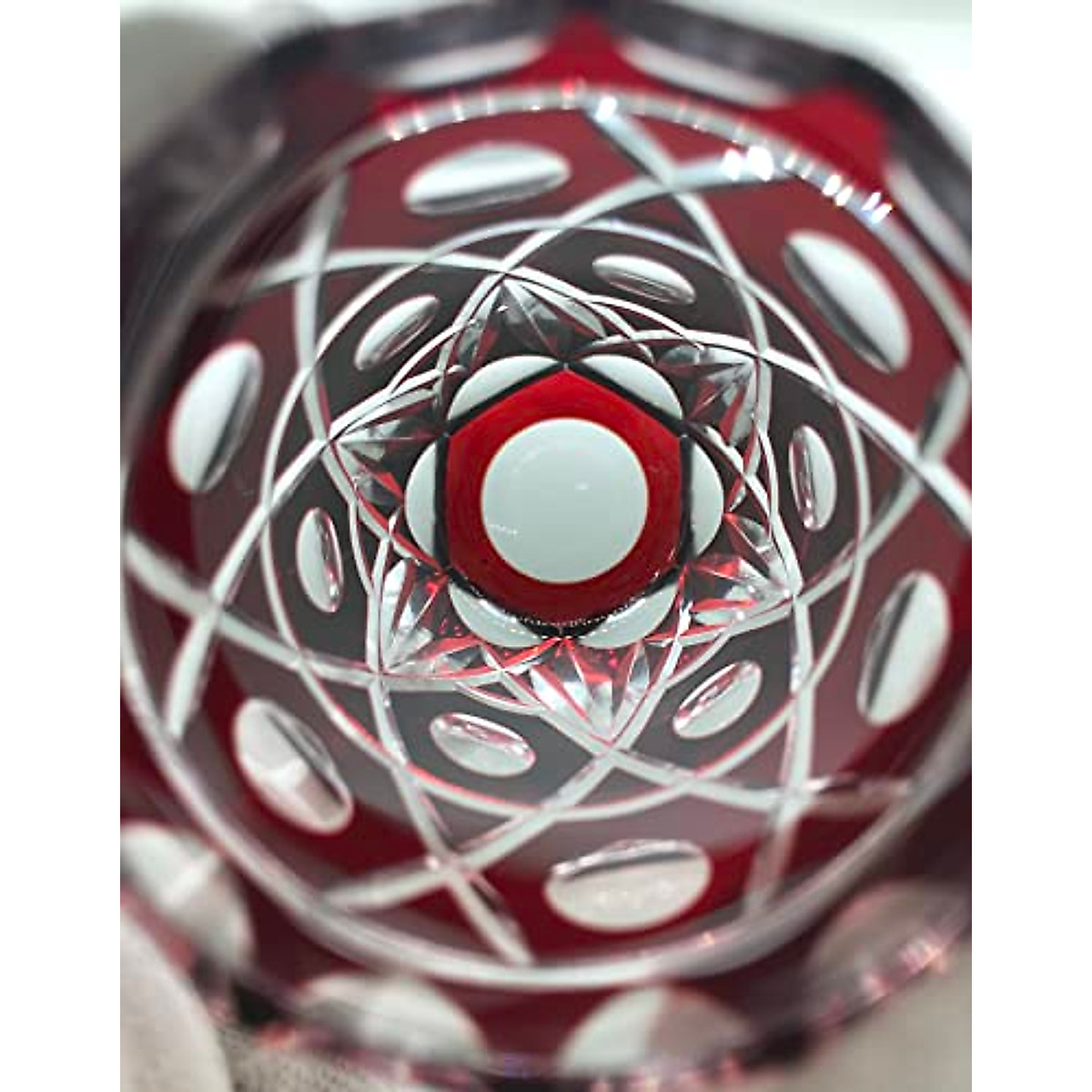 (Creative Series) Tamakiko Hexagonal Basket Shot Glass, Kiriko Glass, Shot Glass, Straight in Paulownia Box, Kiriko Workshop, Promitsu Made in Japan, Independent Kiriko Artist Mitsuki Saito