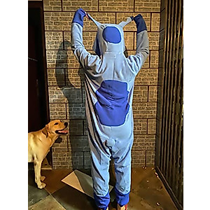 Halloween Animal onesie pajamas for adults stitch onesie cosplay costume homewear Blue, S