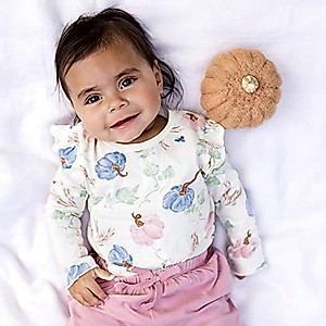 Burt's Bees Baby Unisex Baby Bodysuit & Pant Set, 100% Organic Cotton, Fairytale Pumpkins, 18 Months