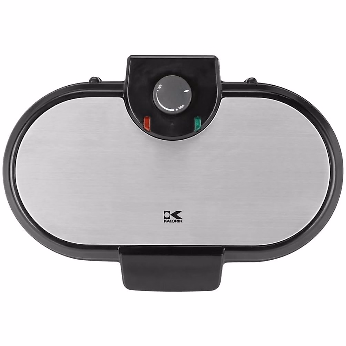 Kalorik WM 42281 BK Traditional Double Belgian Waffle, Make Two Perfect 7" by 1" Waffles Each Time with Precise Temperature Control, Non-stick Coated Plates for Easy Cleaning, Cool Touch Handle