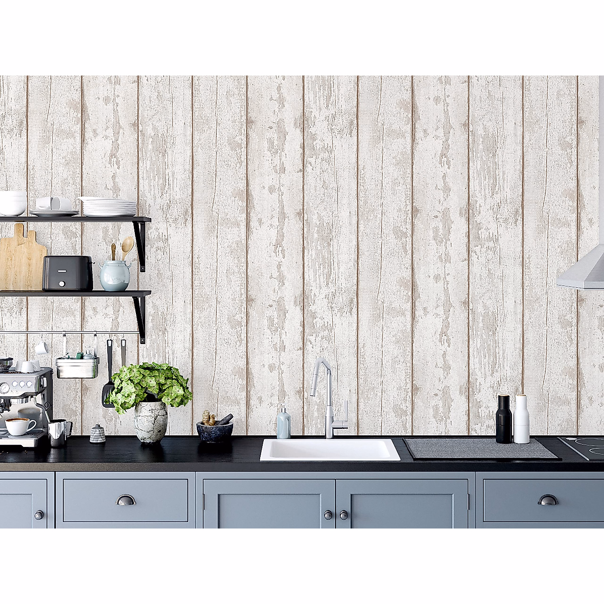 Arthouse ArtiSTICK White Washed Wood - Peel and Stick Self Adhesive Wallpaper 6m/19.6 Foot Long - Great for Upcycling Furniture - Cabinets Kitchen Drawers Shelves - Peel & Stick 300205