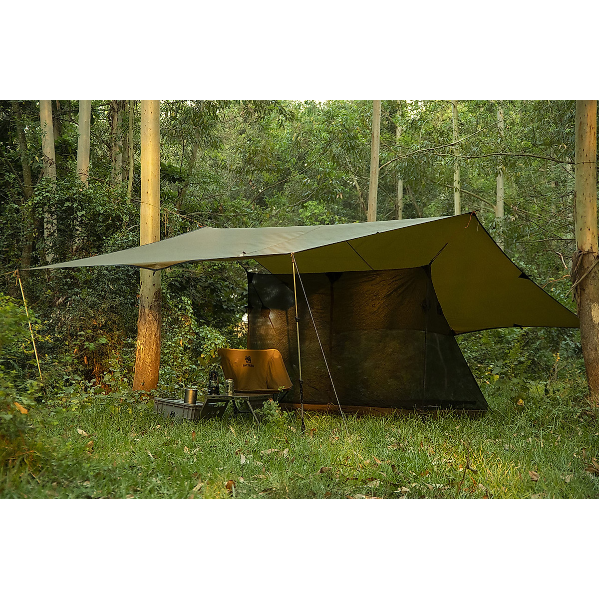 OneTigris Solo Mesh Tent, Ultralight Screen House with 3000 Waterproof Bathtub Floor for Camping Hiking Backpacking Traveling Fishing Patio