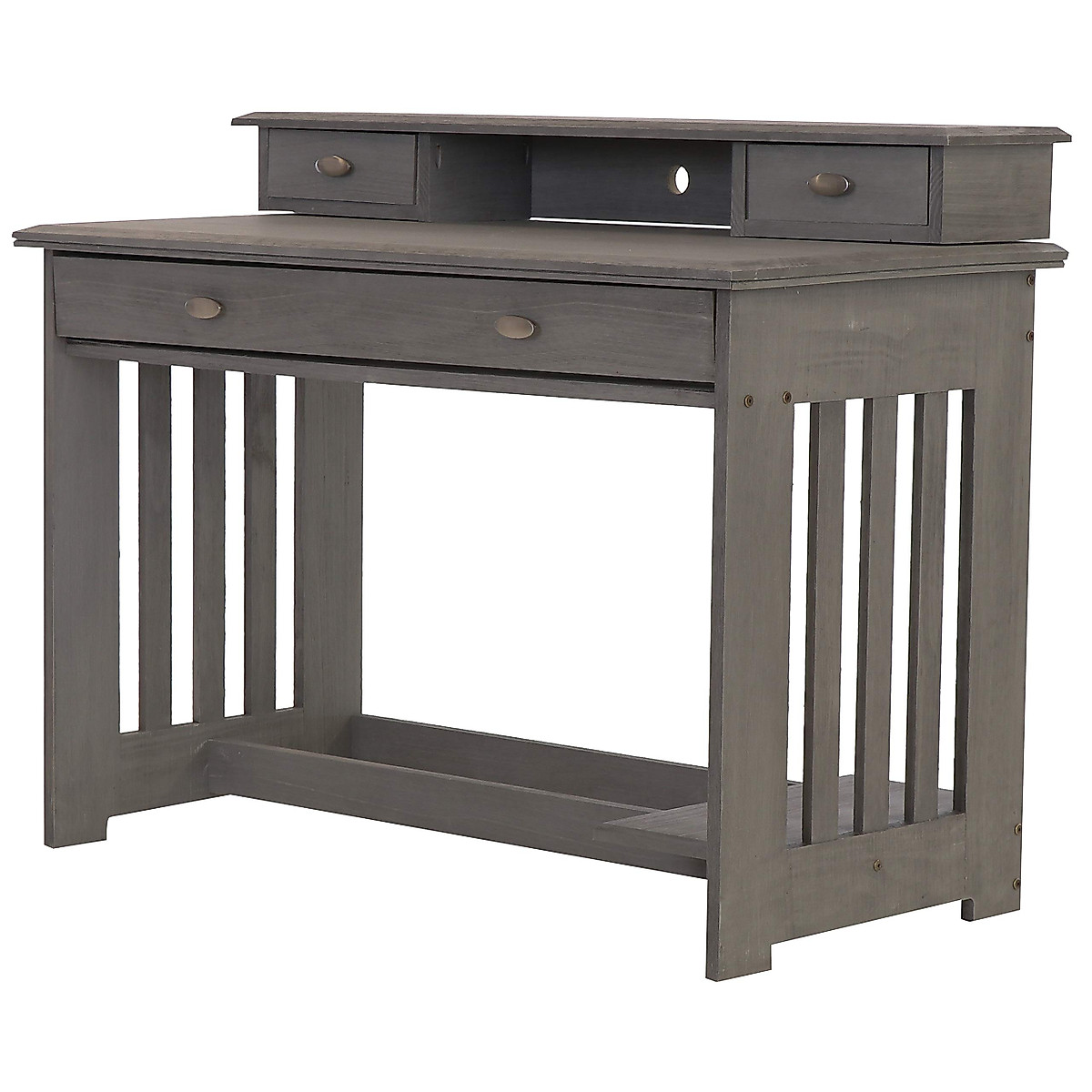 Discovery World Furniture Charcoal Desk, Hutch & Chair