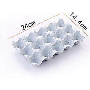 LOLPI Creative Egg Storage Box Refrigerator Egg Storage Container , 15 Compartment Design Plastic Egg Holder for Refrigerator