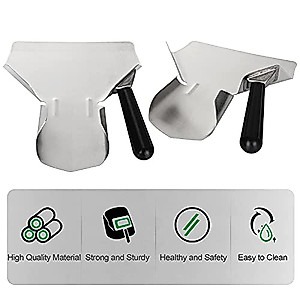2 Pack Popcorn Scoop Stainless Steel French Fry Scooper Scoop Quick Fill Popcorn for Popcorn Machine, Speed Hand Scoop Commercial Fry Bagger Scooper for French Fries, Snacks, Ice, Dried Nuts