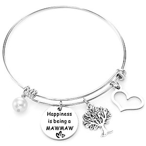 Kivosliviz Mawmaw Gifts Bracelet for Women Future Mammaw Jewelry Promoted to Mamaw Bracelets Expecting Maw Maw Gift First Time New Mawmaw Bracelet