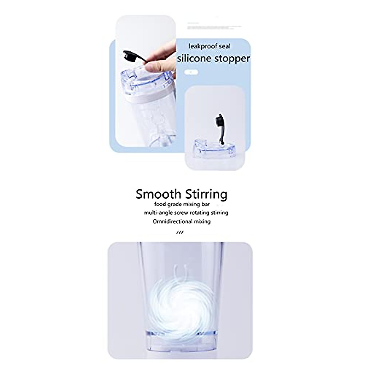 “N/A" Protein Powder Automatic Blender Powder Electric Shaker Cup USB Recharging Mixer 16OZ Purple USB Charging Model - Colorful Lights