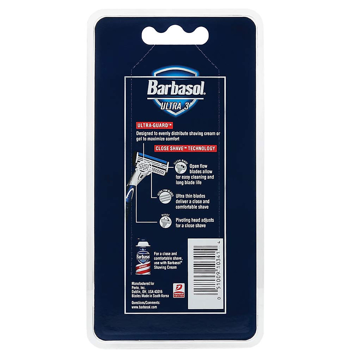 Barbasol Ultra 3 Premium Disposable Razor, 4 Count