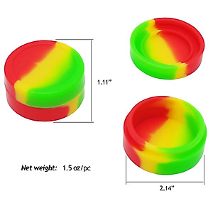vitakiwi 22ml Round Silicone Container Concentrate Food Storage Jars Non-stick (3)