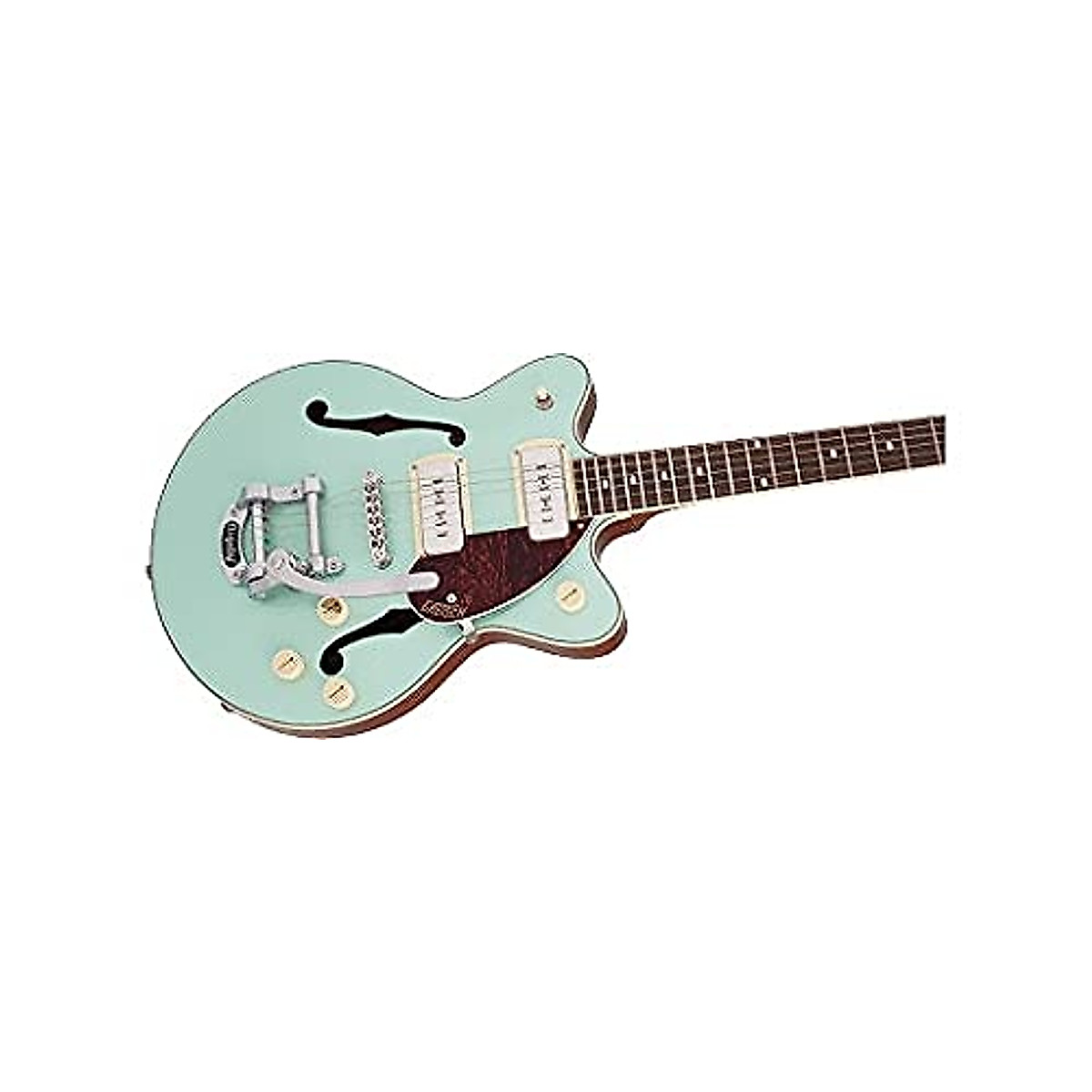 Gretsch G2655T-P90 Streamliner Center Block Jr. Double-Cut P90 Two-Tone Mint Metallic and Vintage Mahogany Stain w/Bigsby