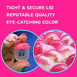 Capsule Vending Machine Translucent Pink Acorn Capsules Empty 30 pcs 1.1 inch - Gumball Machine Capsules Bulk Party Favors DIY Containers - Easter Basket Stuffers Gifts Pinata Stuffers