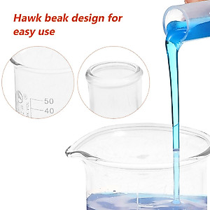 iplusmile 3pcs Lab Measuring Cylinder and Beakers Set 10ml Glass Lab Test Tube 50ml Glass Graduated Beakers Flask Measuring Cup Liquid Container Laboratory Supplies