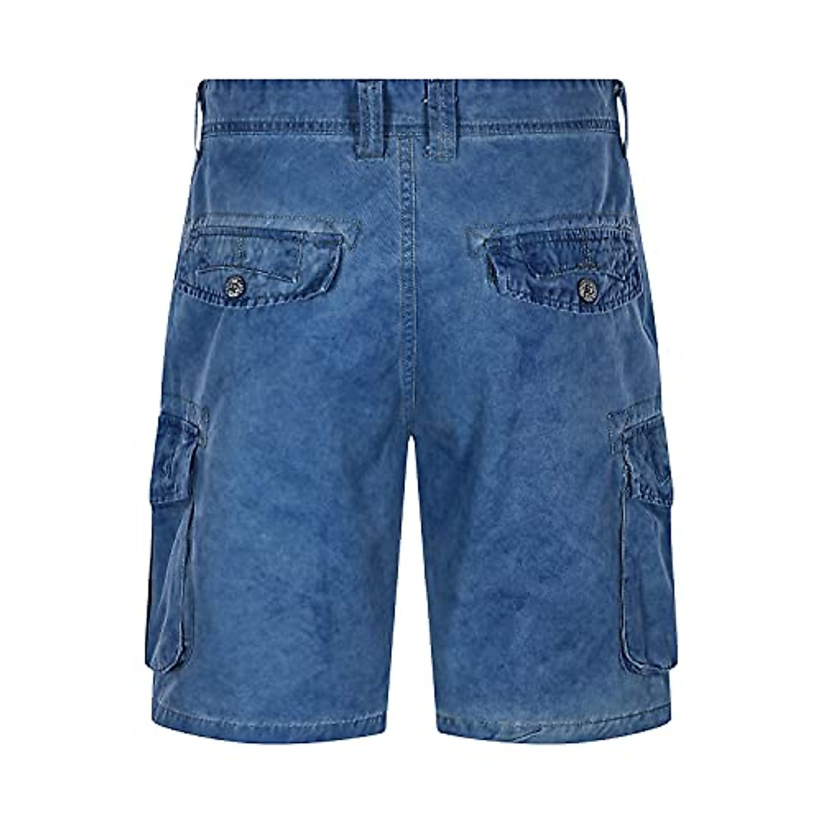 Men's Casual Denim Short Plus Size Casual Loose Fit Short Cargo Jean Pants Hip Hop Work Short Jeans With Pockets (Blue,38)