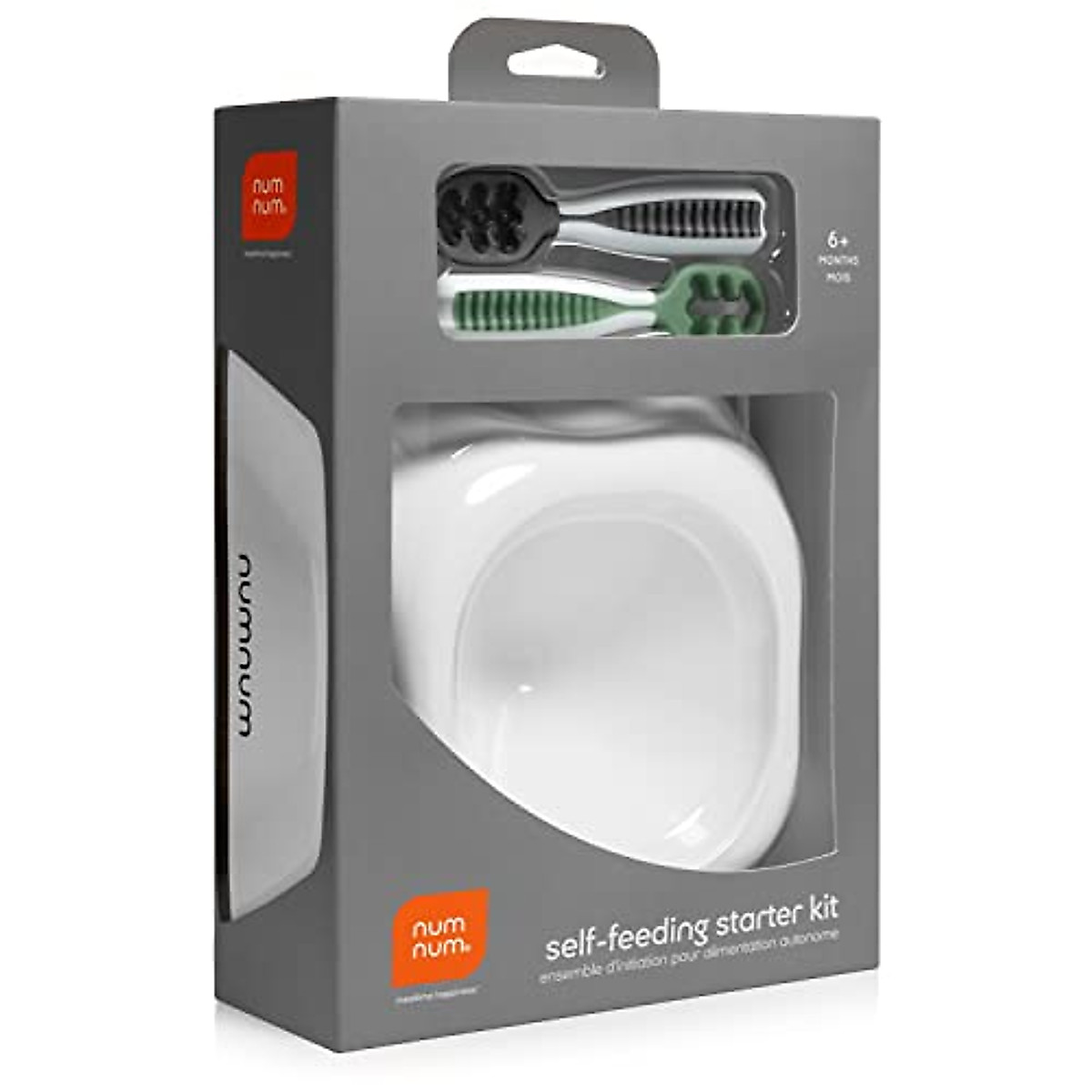 NumNum Starter Kit | Baby Bowl and Spoons Set (Stage 1 + Stage 2) | BPA Free Silicone Toddler Feeding Supplies | Baby Led Weaning Bowl and Baby Utensils For Kids Ages 6 Months+