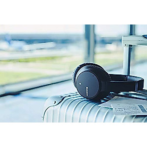 Sony Noise Cancelling Headphones WHCH700N: Wireless Bluetooth Over the Ear Headset with Mic for phone-call and Alexa voice control - Black