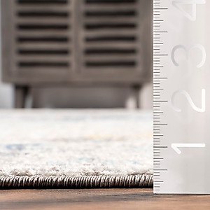 nuLOOM Kiyoko Vintage Floral Accent Rug, 3x5, Blue