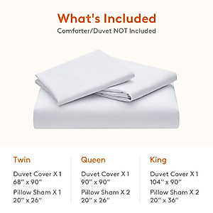 Lifewit Duvet Cover Set Queen Size White Ultra Soft Polyester Microfiber Bedding Duvet Cover Set with Zipper Closure, 3 Pieces, 1 Duvet Cover 90"x90" and 2 Pillow Shams 20"x26"