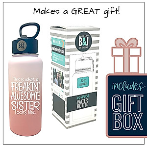 Funny Sister Gifts - Awesome Sister Coffee Mug - Great Travel Cup Gifts for Sisters from Little Sister, Big Brother for Christmas Presents, Birthday Present