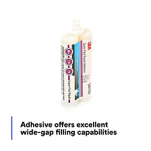 3M Super-Fast Repair Adhesive, 04747, Tranlucent Color,Two-Component, Semi-Rigid, Urethane Adhesive, 47.3 mL/1.6 fl oz Cartridge