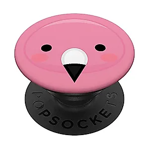 Anime Eyes Kawaii Animal Pink Flamingo Cell Phone Case Gift PopSockets Grip and Stand for Phones and Tablets