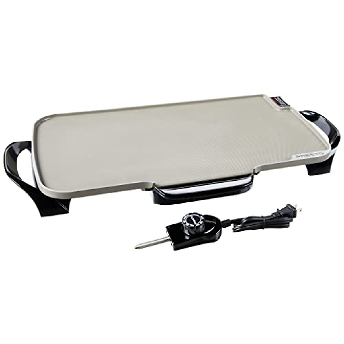 Presto Ceramic 22-inch 07062 Electric Griddle with removable handles, Black, One Size
