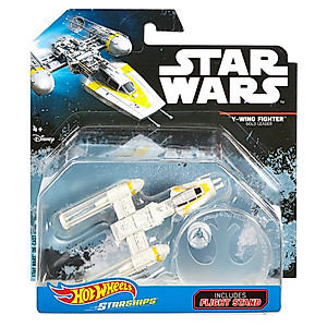 Hot Wheels Star Wars Rogue One Starship Vehicle, Y-Wing Gold Leader