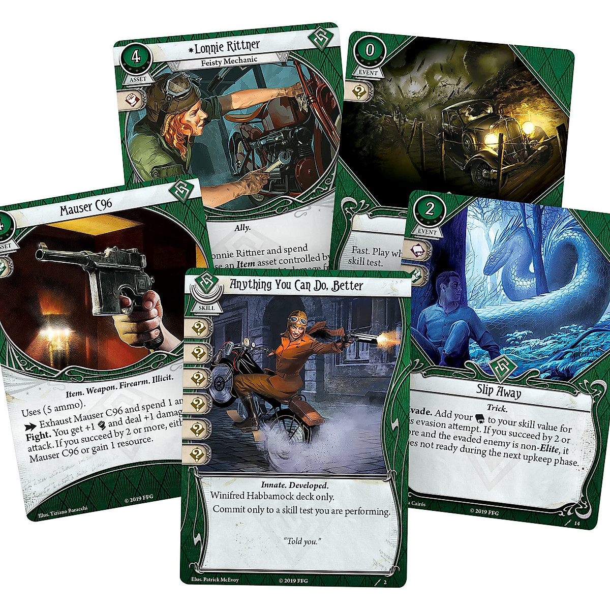 Fantasy Flight Games Arkham Horror The Card Game Winifred Habbamook Starter Deck - Unleash a Reckless Survivor's Power! Cooperative Living Card Game, Ages 14+, 1-4 Players, 1-2 Hour Playtime, Made
