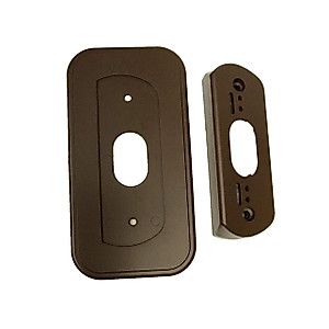 Wall Plate with 30 Degree Angle Mount for Nest Hello Video Door Bell - Coffee