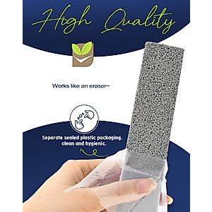 Maryton Pumice Stone for Toilet Bowl Cleaning, Remove Hard Water Rings, Limescale Stains, Calcium Buildup, Iron and Rust, Pumice Stick for Bathtubs, Pool Shower Tiles, Kitchen, Household, 6 Count