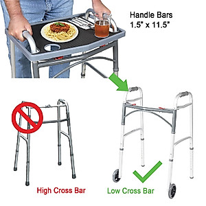 Support Plus Walker Tray Table - Mobility Table Tray for Walker, Non Slip Walker Tray Mat, Walker Accessories Mat, Cup Holder for Walker (21"x16") - Royal Blue