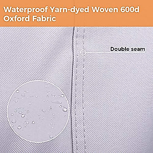 ASTEROUTDOOR Waterproof Patio Grill, Heavy Duty Yarn-Dyed Woven 600d Oxford Fabric,UV Protection Outdoor BBQ Cover,44x22x44 Inches, 44" H x 22" D x 44" W, Grey