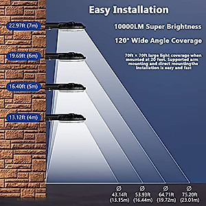 LED Barn Light, Dusk to Dawn Outdoor Lighting with 100W 10000LM 5000K Daylight, IP65 Waterproof Outdoor Security Flood Lights for Garage Yard Street Warehouse Use