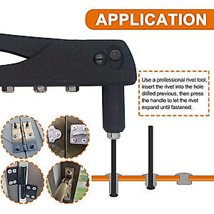 ISPINNER 100pcs 3/16" x 1/2" Aluminum Blind Rivets, 4.8 x 12.7mm Pop Rivets, Pack of 100 (Silver)