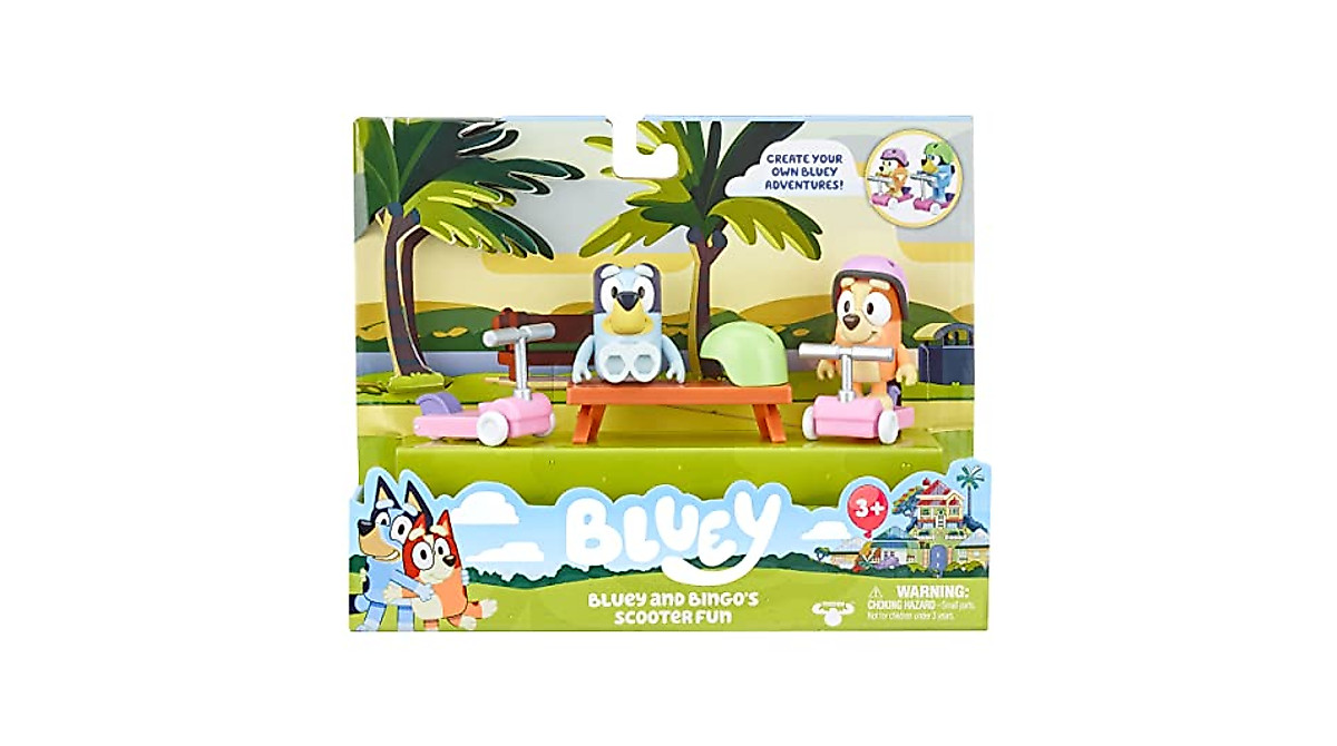 Bluey & Bingo Scooter Fun Figures | Poseable Playtime Toy