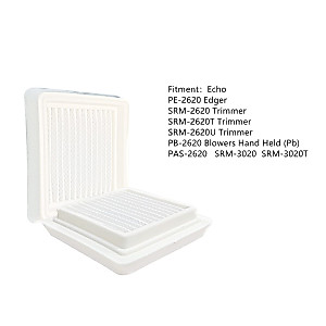 Kvjicdo A226002030 Air Filter For Echo HCA-2620 SRM2620 SRM3020 PE-2620 C262 C302 Shindaiwa EB262 AH262 T302X Lawn Mower（2 Pack）
