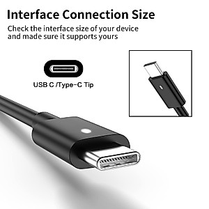 90W USB C Replacement for Dell XPS 13 9360 Type C Adapter Power Cord