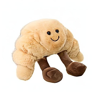 NatureMan 9" Croissant Plush Toy Cute Croissant Bread Pillow Stuffed Animals Funny Soft Food Plushies Toy (Croissant)