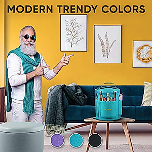 Knitting Bag Yarn Storage - Christmas Gift - Best Durable Canvas Yarn Bag - Yarn Organizer Crochet Bag with Knitting Accessories Case