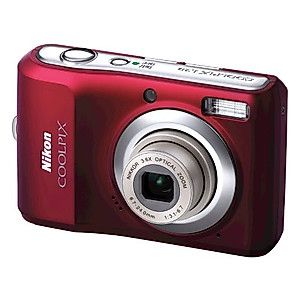 Nikon Coolpix L20 10MP Digital Camera with 3.6 Optical Zoom and 3 inch LCD, (Deep Red)